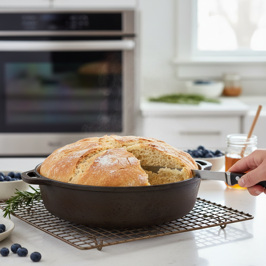 Baked bannock, soft indigenous recipe